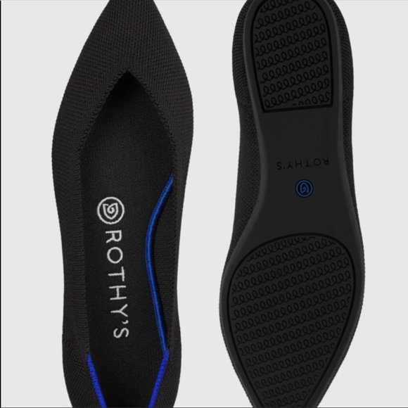 Rothy's | Shoes | Rothys The Point Classic Black Ballet Flat Nib | Poshmark